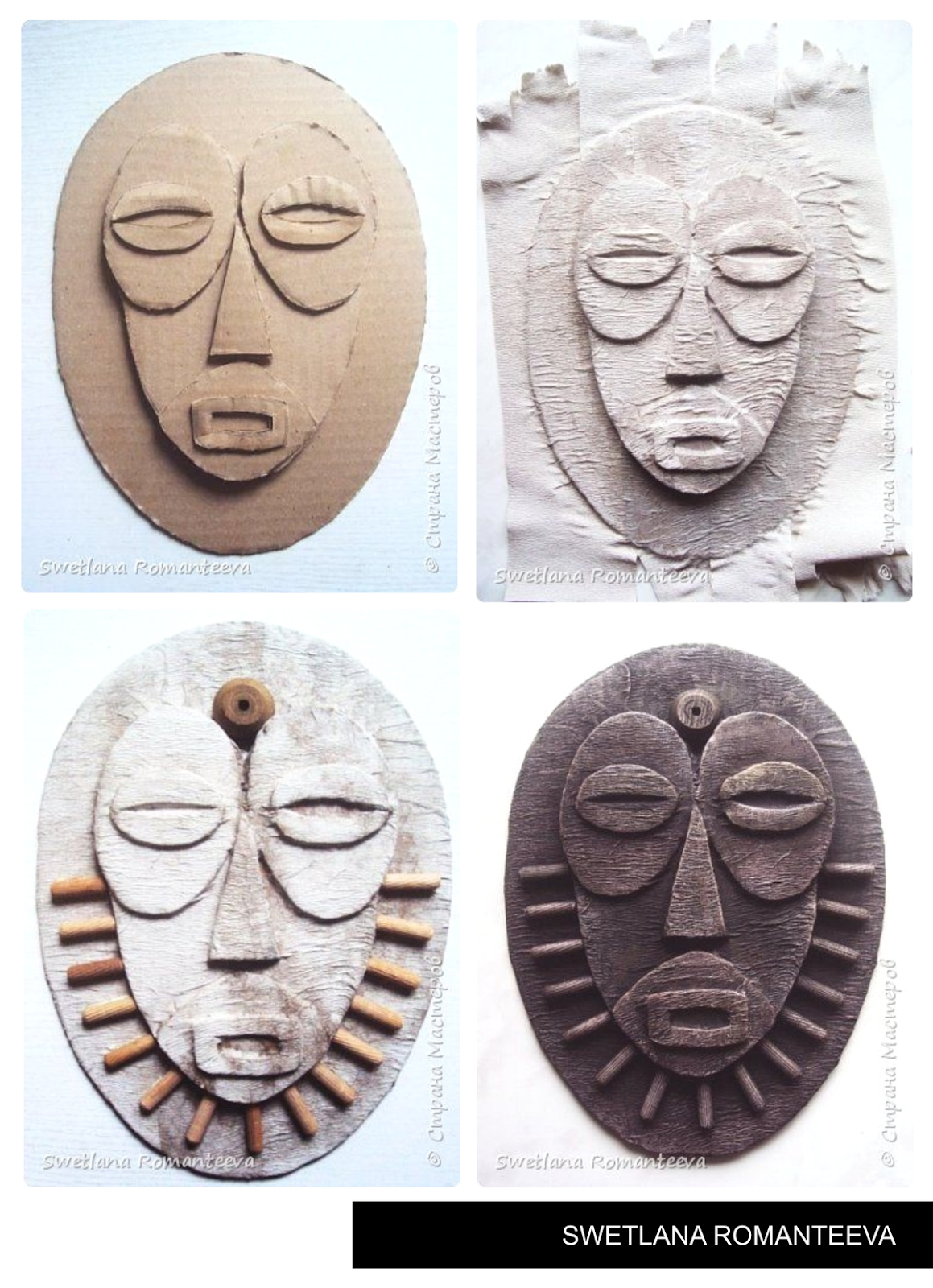 Tutorial de Artesanías: Máscaras africanas en cartón