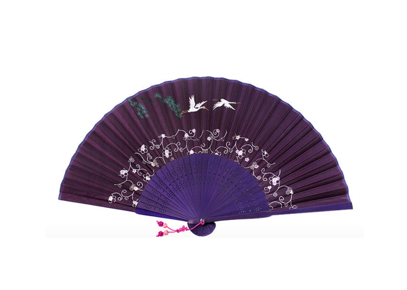 Folding Fan Korean Traditional Silk Bamboo Hand Folding Fan Zen Style ...