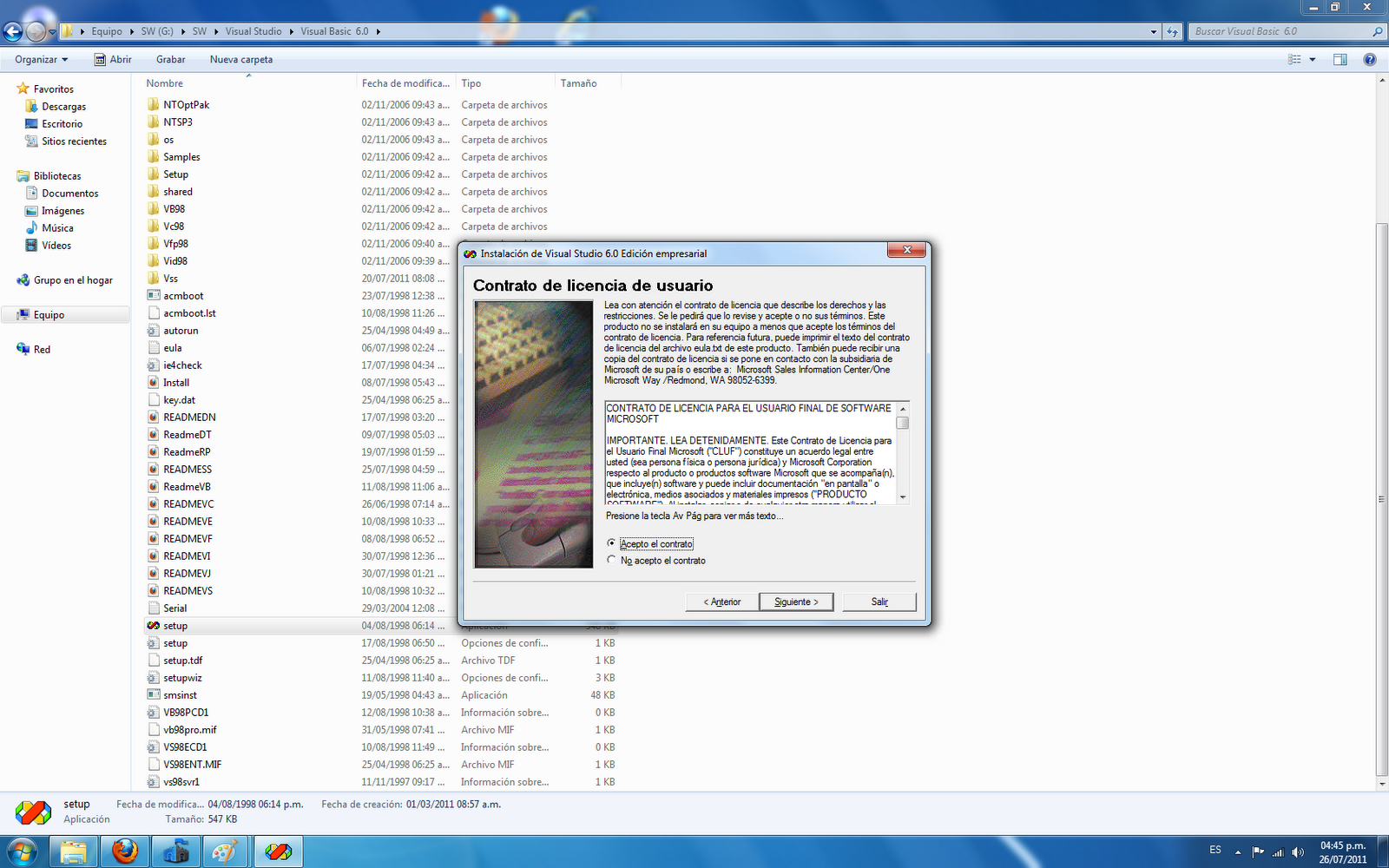 El blog del Herr: Instalar Visual Basic 6.0 desde Windows 7 32 Bits.