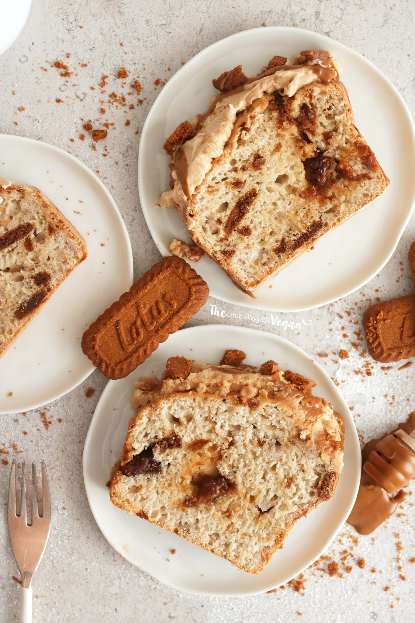 Vegan Biscoff Banana Bread - The Little Blog Of Vegan