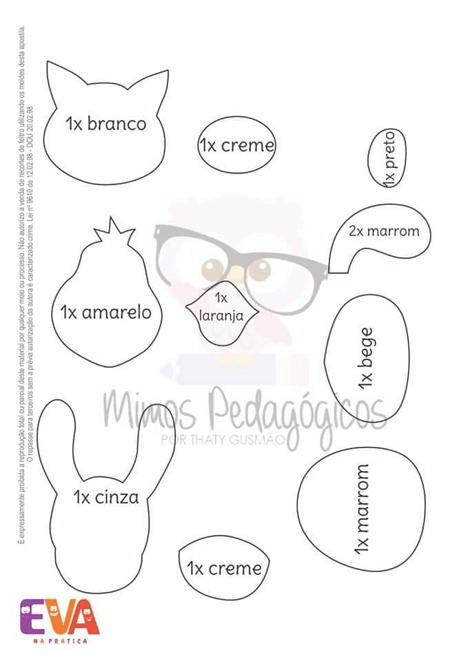 Artesanato em Eva com molde para imprimir - Ver e Fazer