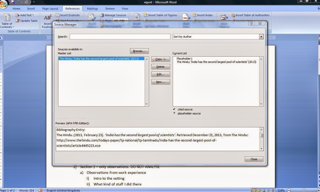 My EPQ: Source management