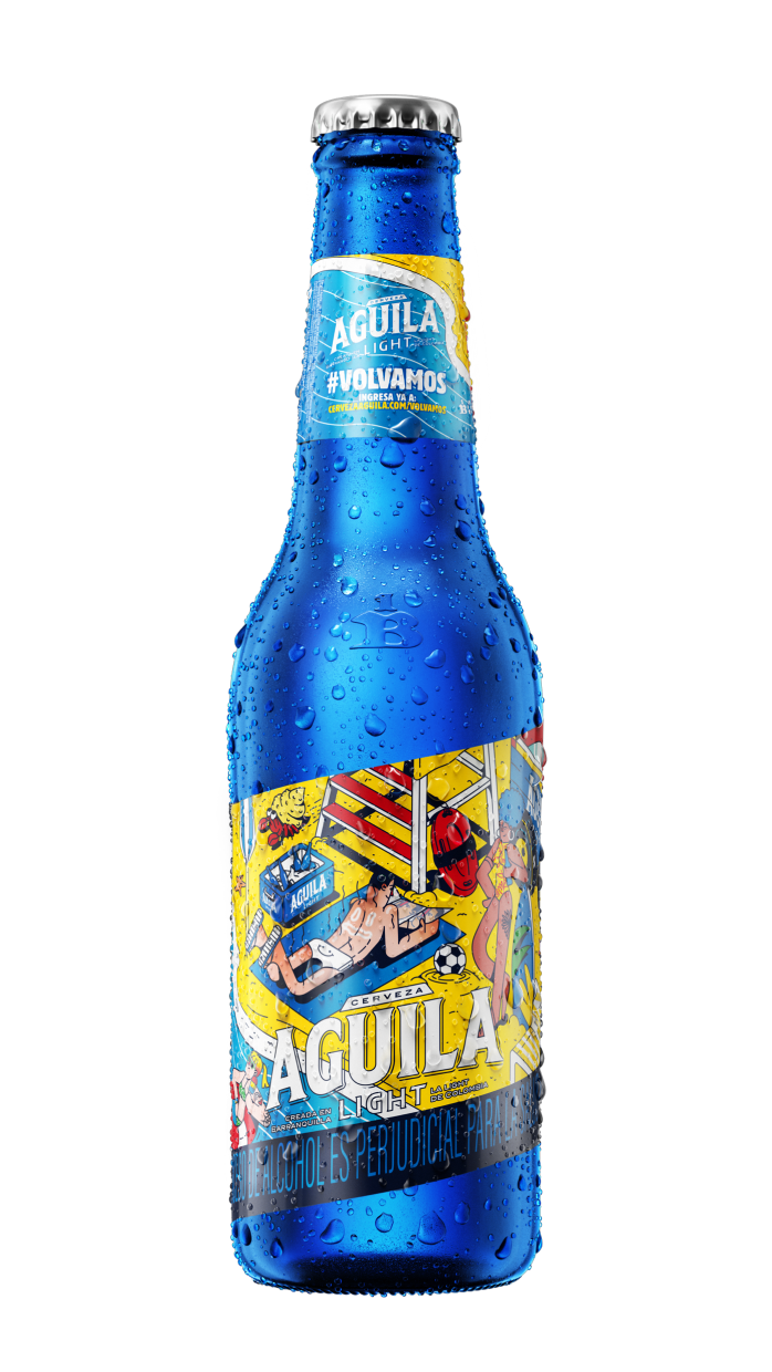 Cerveza Aguila cambia su botella a una edición limitada de color azul ...