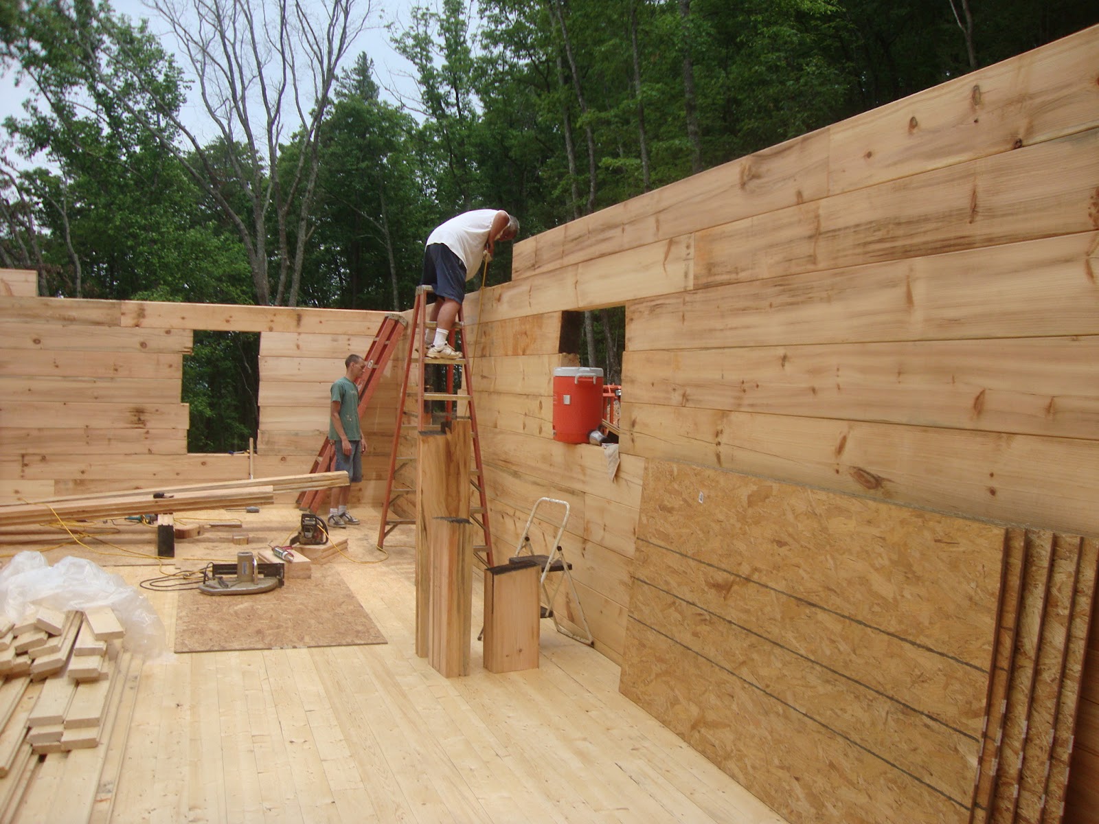 PATRIOT LOG HOME BUILDERS: TN log home BEAM floor rafters