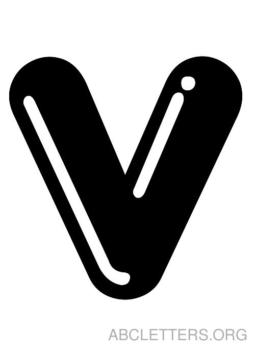 Bubble Letters V - Formal Letter