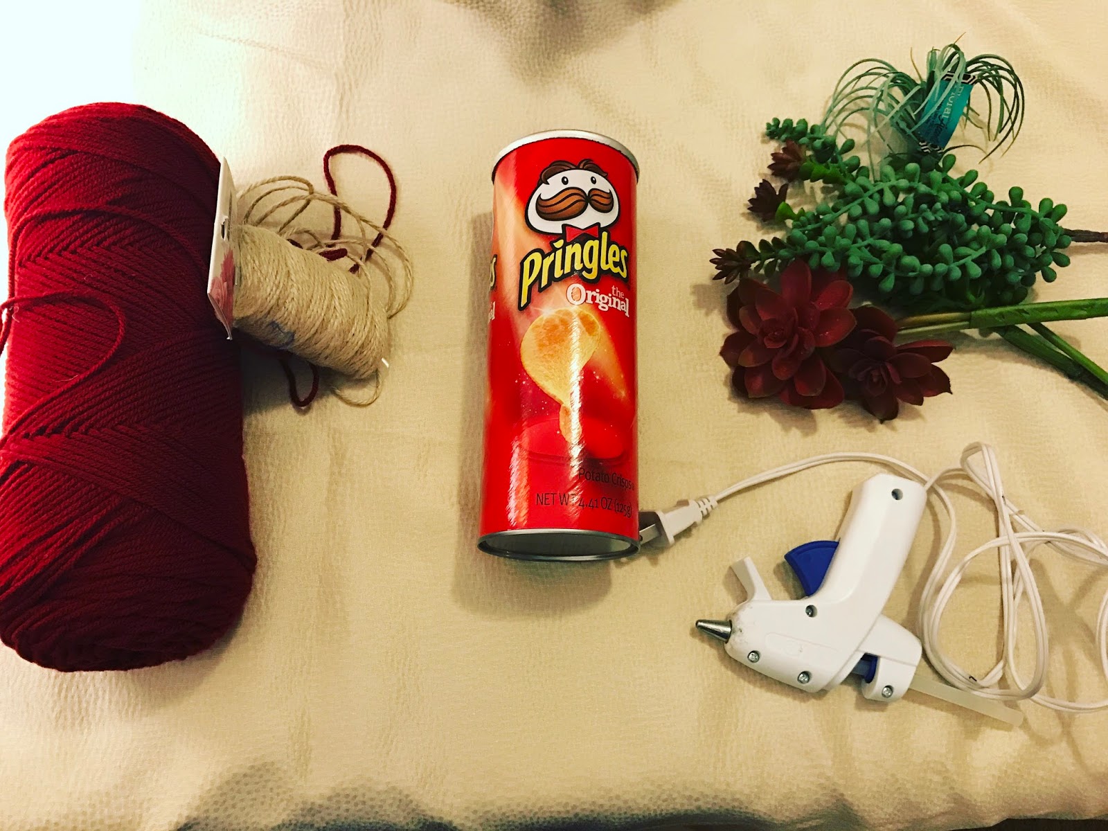 A Craft Buff: Faux Plant Pot using a "Pringles" box