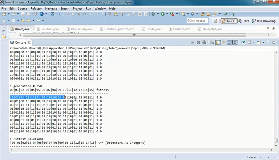 Prototype Project Genetic Algorithms Tutorial 05 Robotics Java Application