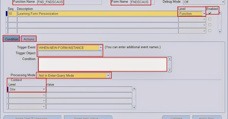 R12 Oracle Apps: Form Personalization with Examples