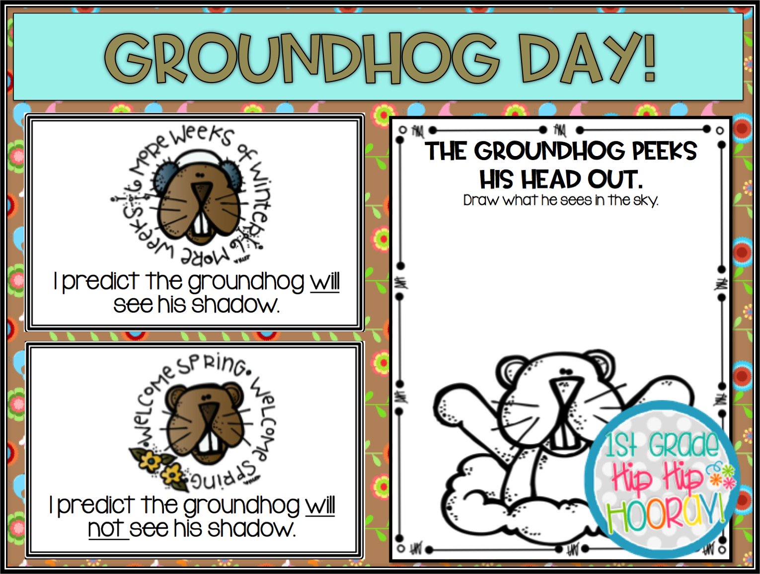 1st Grade Hip Hip Hooray!: Groundhog Day and Shadows...Making predictions!