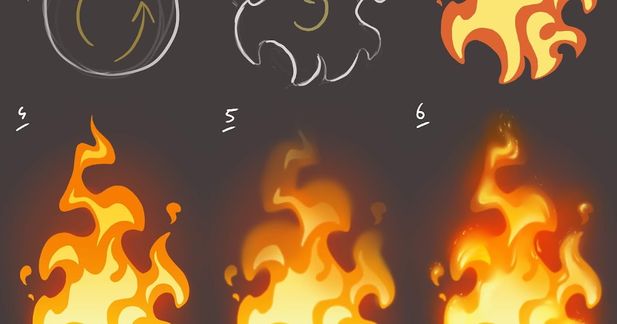 Learning drawing principles: fire