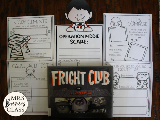Fright Club | Book Activities & Craftivity | Mrs. Bremer's Class
