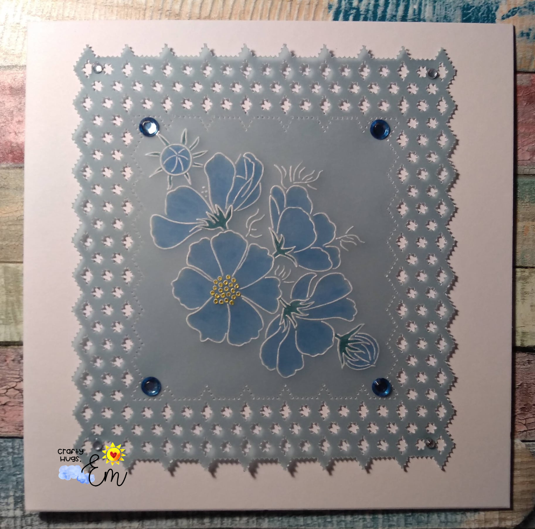 Creative Em: #29 Positively Periwinkle at Rainbow Card Challenge