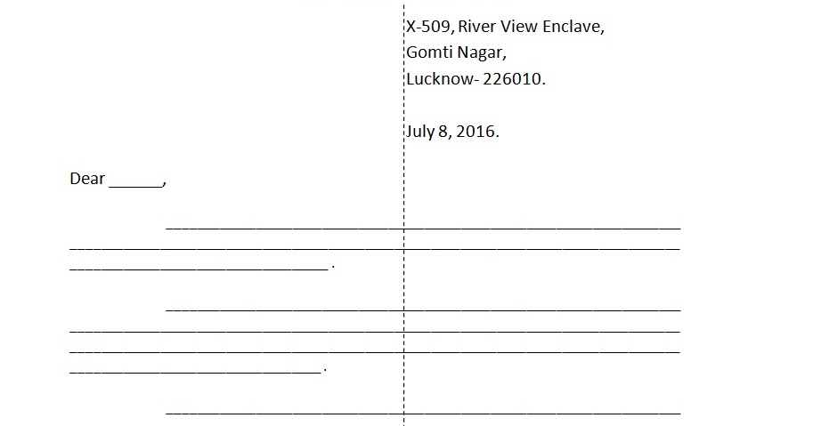 Personal Letter Format Icse - Birthday Letter