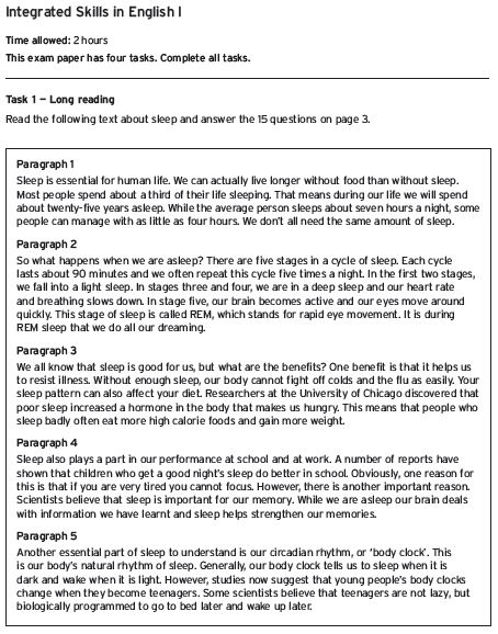 El Blog de Anabel: Some advice to face TASK 1 - LONG READING task ...