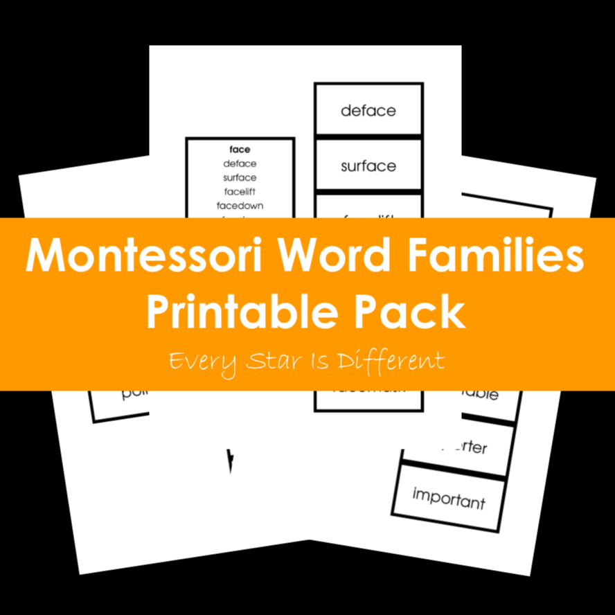Every Star Is Different: Montessori Word Study Activities Bundle