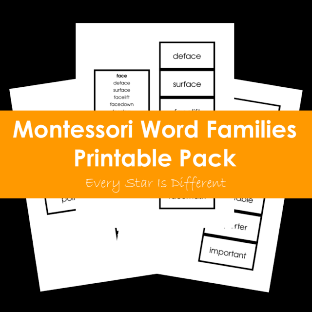 Every Star Is Different: Montessori Word Study Activities Bundle