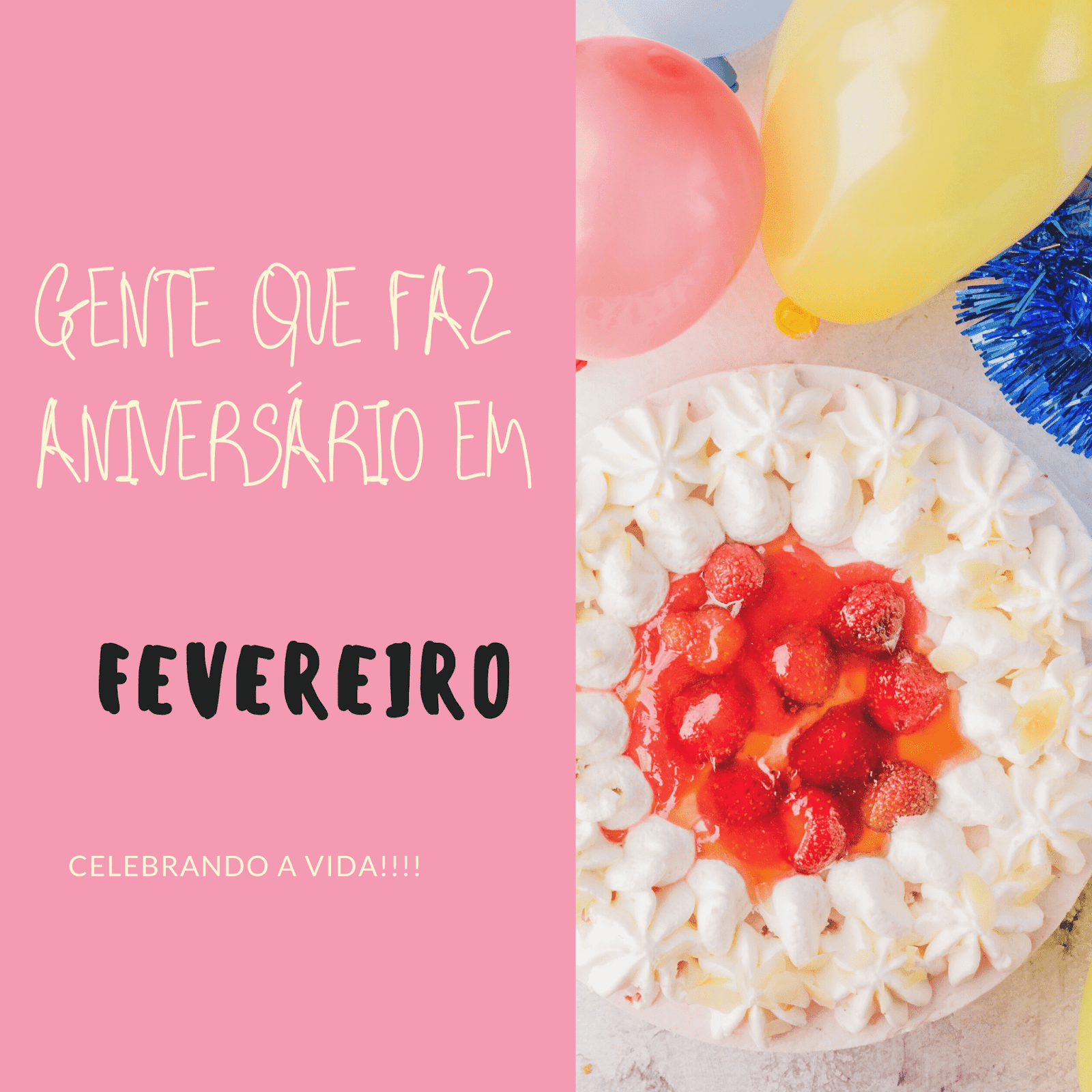 Mensagem fevereiro aniversariantes