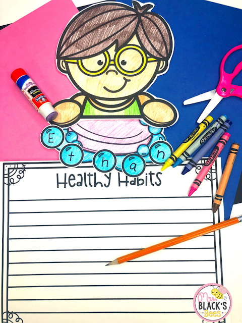 Healthy Habits Bulletin Board and Craft | Mrs. Black's Bees
