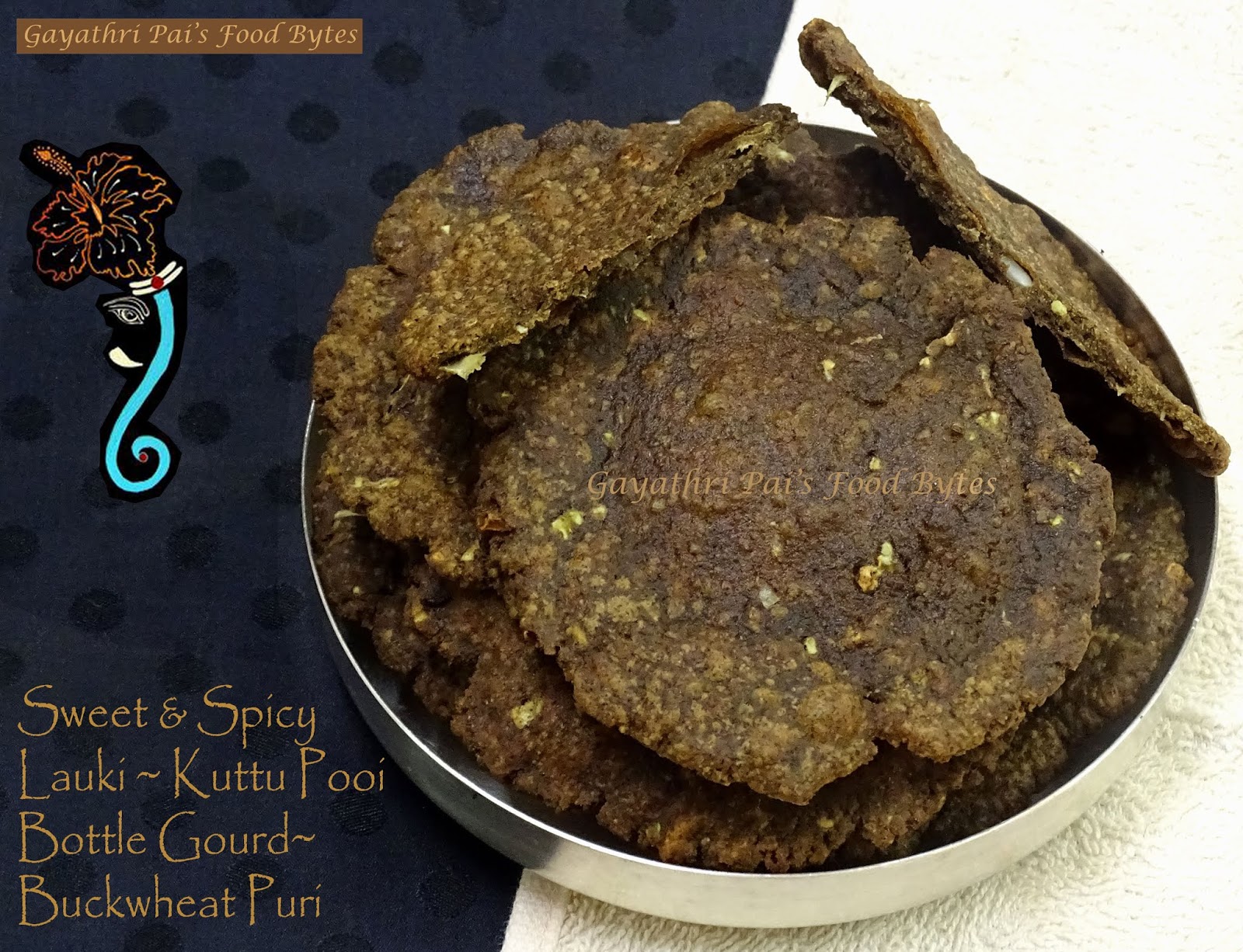 Gayathri Pai's Food Bytes: Sweet and Spicy Kuttu (Buckwheat)~Lauki ...