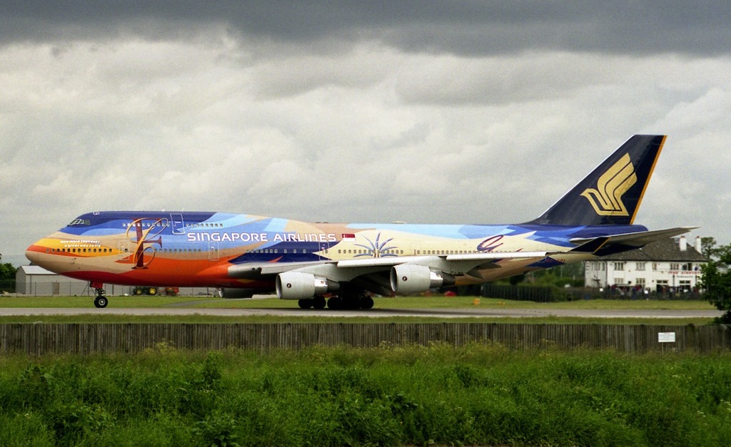 aviation craft: SINGAPORE AIRLINES -BOEING 747 -412 -"TROPICAL" SPECIAL ...