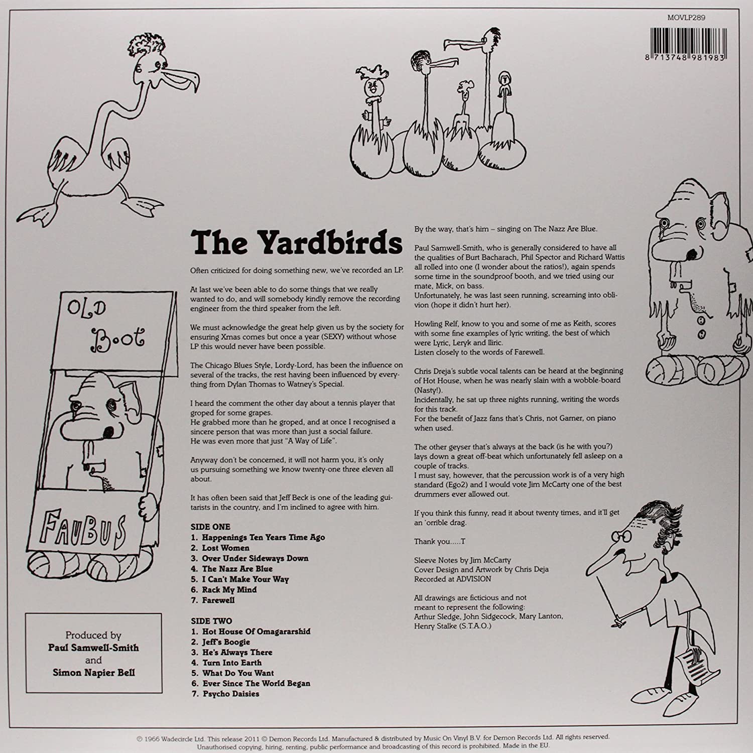 Classic Rock Covers Database: The Yardbirds - Roger the Engineer (1966)