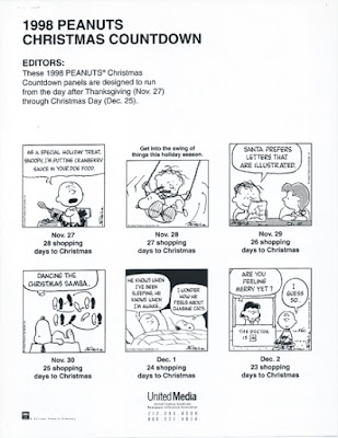 The FiveCentsPlease Blog: The Peanuts Christmas Countdown Panels: A ...