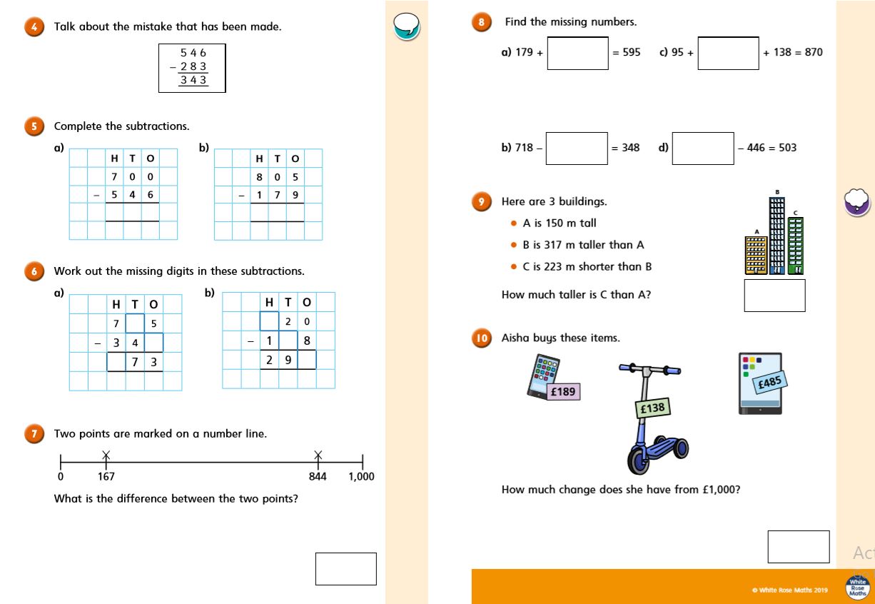 Year 3: 16.06.20 Maths Subtraction with Exchanges