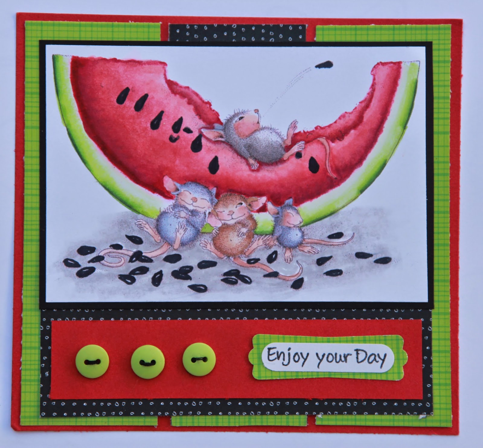 Color With Jennie: Watermelon Mice - House-Mouse Challenge #HMFMC193