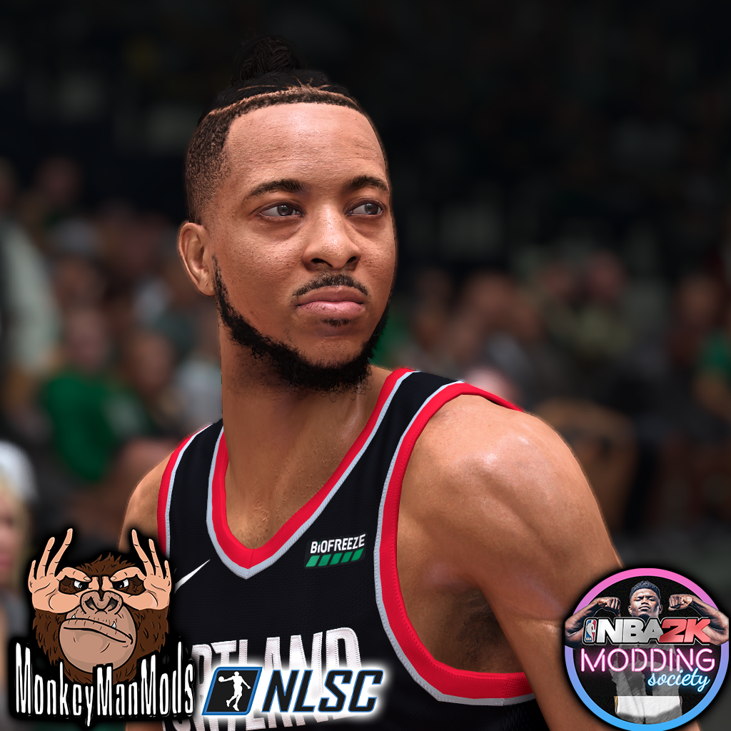 CJ McCollum Cyberface, Hair and Body Model by MonkeymanJSV [FOR 2K20]