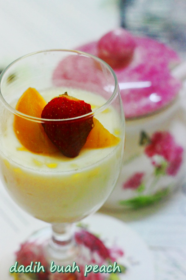 Catatan harian dunia masakan: dadih buah peach