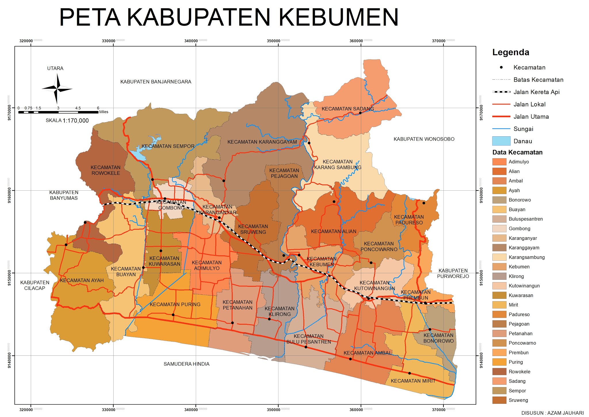 PETA KABUPATEN KEBUMEN