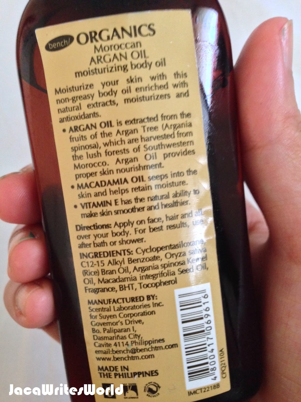 Get moisturized with Bench Moroccan Argan Oil!