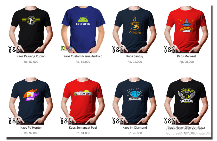 Desain Kaos Nasa Custom - Agen Resmi Nasa Cikampek - Karawang