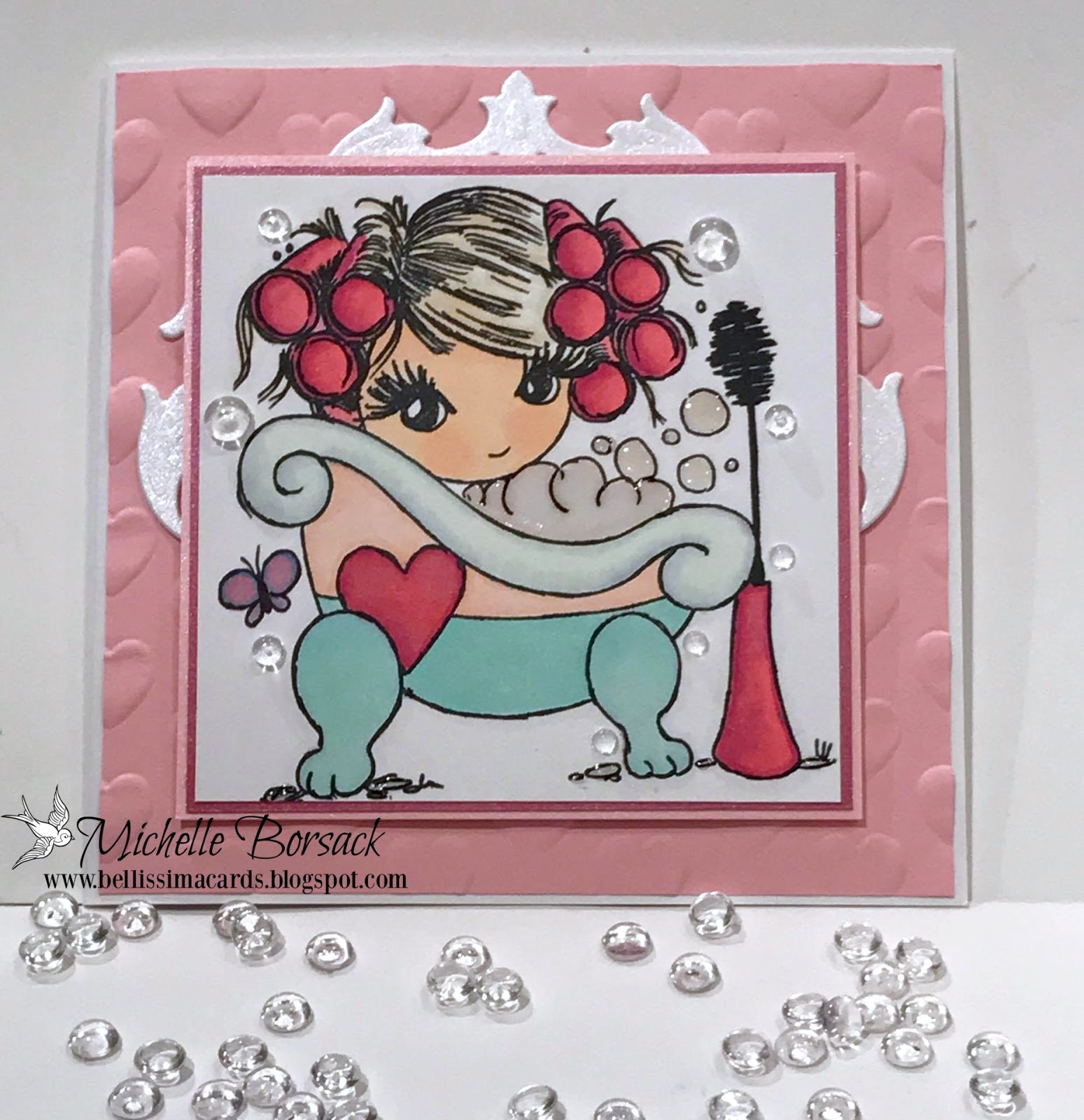 Bellissima Cards: A "Spa" Themed Challenge Card for Die Cuttin' Divas