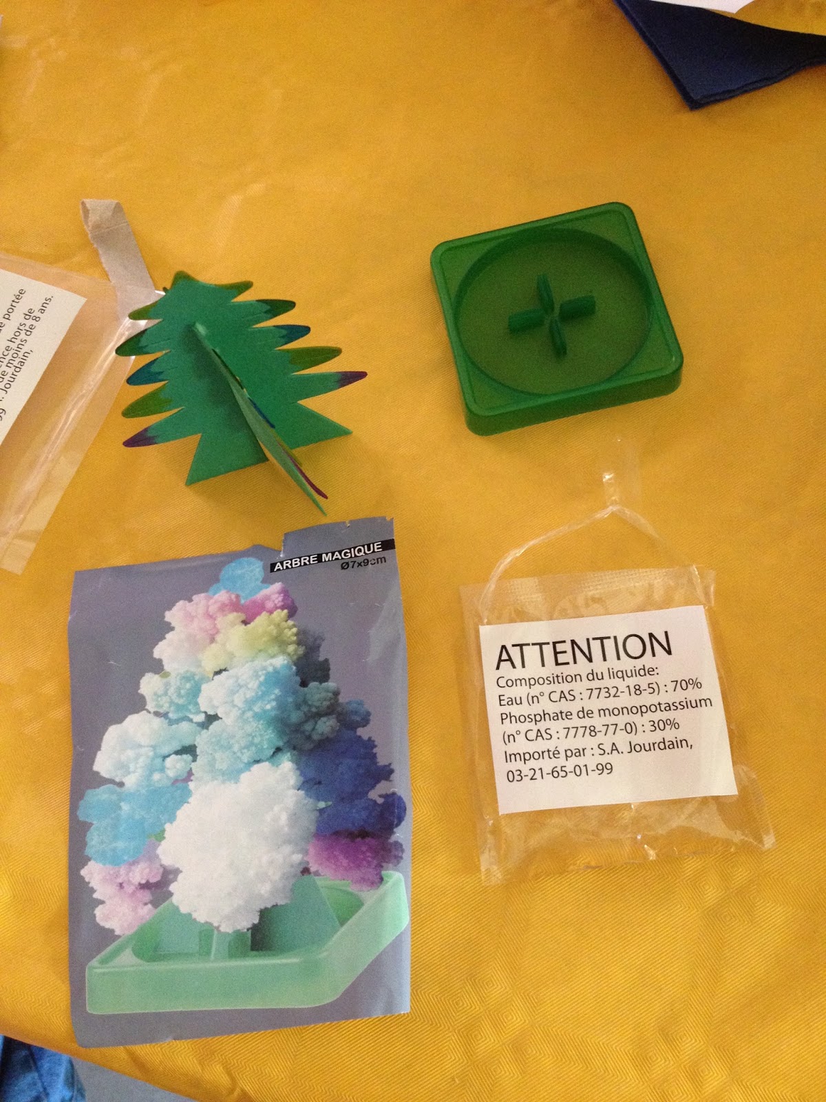 Expérience du sapin magique pour patienter avant Noël