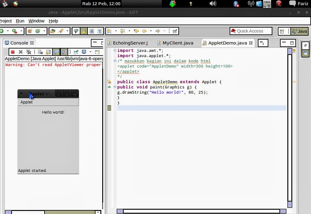 Indahnya berbagi ^_^: Applet [JAVA]