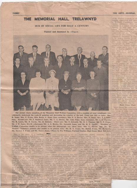 Trelawnyd: Voices From The Past: The Rhyl Journal February 21st 1958