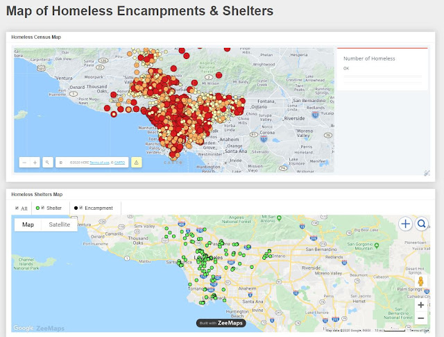 Map of Homeless Encampments & Shelters