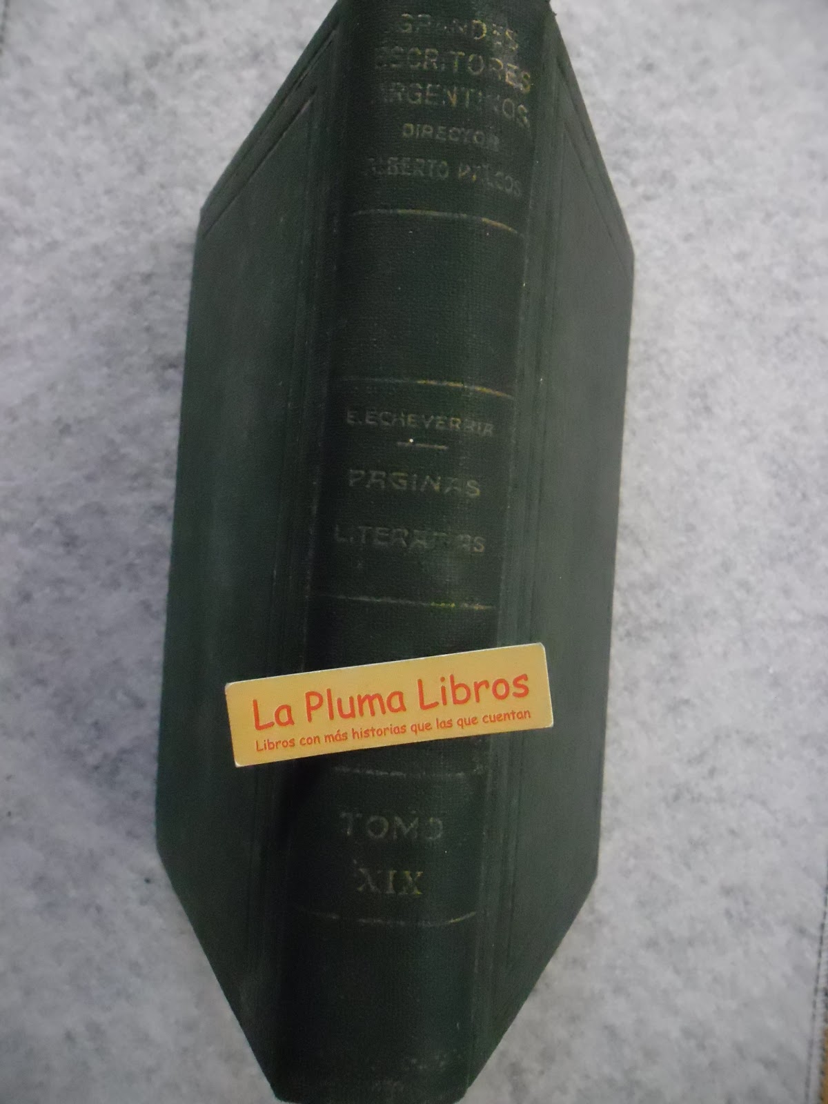 LA PLUMA LIBROS: PAGINAS LITERARIAS - ESTEBAN ECHEVERRIA