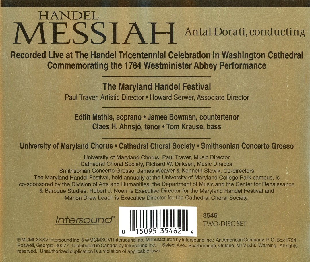 makdelart - classique: Handel - Messiah (Antal Dorati) [2CD]