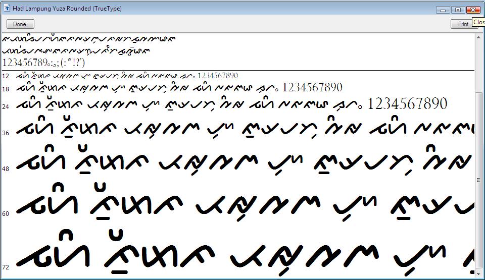 Font Aksara Lampung: Unduh