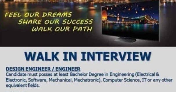 Walk-In Interview Sony EMCS (Malaysia) Sdn. Bhd. - Hansyitake's