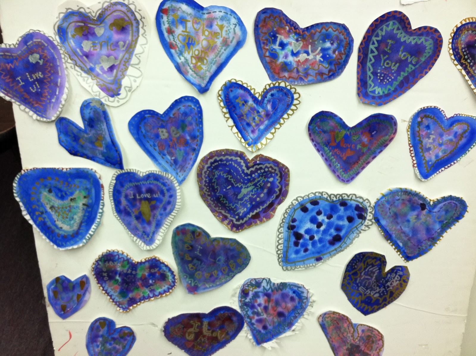 Art at East, Union and more...: First Grade Heart Art