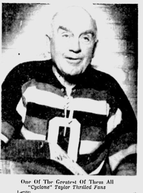 Cyclone Taylor at Ottawa Senators Old-timers Game, 1953