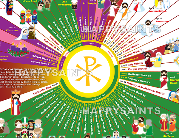 Printable Roman Catholic Calendar Of Saints