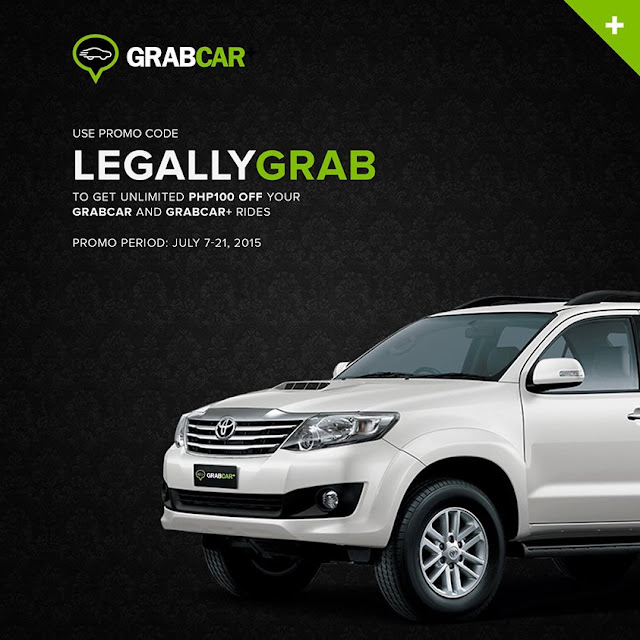 July GrabCar Promo code LEGALLYGRAB gives PHP100 off - Benteuno - News ...