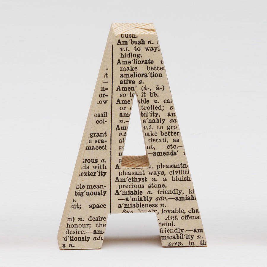 Font Bistro: Personalised Dictionary Letters by Bombus