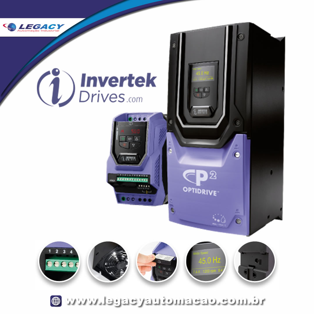 Legacy Automação Industrial: Inversor de Frequência OPTDRIVE P2 - Invertek.