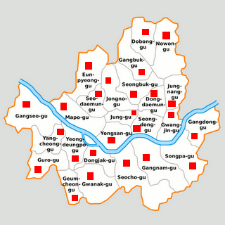 Seoul 25 "Gu" - Seoul Map