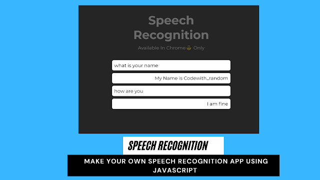 Create Speech Recognition Api Project Using Javascript 3249